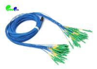 China 24F micro fanout  Fiber Optic Patch Cord LC APC - LC APC  SM OS2 main cable 3.0mm OD  fanout 2.0mm Cable OD IEC Grade B1 for sale