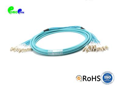 China LC PC - LC PC 24F Fiber Optic Patch Cables OM3 Breakout  2.0mm Multiple Mode LSZH for sale