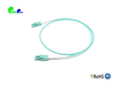 China Uniboot Aqua Green LC / PC - LC / PC MM Dual Duplex 3.0 mm OM3 Fiber Optic Patch Cord Patch Cable Jumper for sale