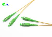 China SC / APC Fiber Optic Patch Cables Duplex Single Mode 9 / 125 G657A1 2.0mm Green LSZH CPR certificated Patch cord for sale