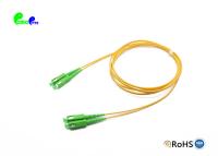 China SC / APC Fiber Optic Patch Cables Duplex Single Mode 9 / 125 G657A1 2.0mm Green LSZH CPR certificated Patch cord for sale