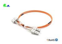 China 1M Orange Multimode SC - SC Fiber Optic Patch Cord OM1 50/125 Duplex 2.0mm LSZH cable for sale