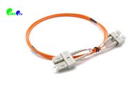 China 1M Orange Multimode SC - SC Fiber Optic Patch Cord OM1 50/125 Duplex 2.0mm LSZH cable for sale