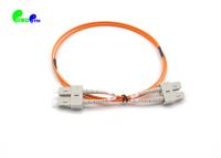 China 1M Orange Multimode SC - SC Fiber Optic Patch Cord OM1 50/125 Duplex 2.0mm LSZH cable for sale