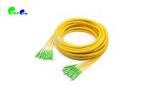 China 5M LSZH Patch Cord SC - SC Singlemode Duplex 2.0mm Breakout Fiber Optic Patch Cables 8F Yellow Fiber Jumper for sale