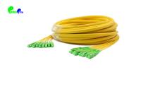 China 5M LSZH Patch Cord SC - SC Singlemode Duplex 2.0mm Breakout Fiber Optic Patch Cables 8F Yellow Fiber Jumper for sale