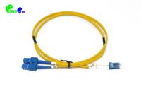 China LC UPC To SC UPC 2.0mm Single Mode Fiber Optic Patch Cable Duplex Jumper Patch Cord Yellow LSZH for sale