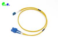 China LC UPC To SC UPC 2.0mm Single Mode Fiber Optic Patch Cable Duplex Jumper Patch Cord Yellow LSZH for sale