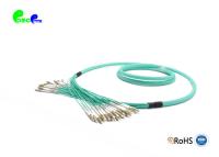 China 24F OM3 Fiber Optic Patch Cables LC UPC- LC UPC 50 / 125 Aqua LSZH Fiber Jumper with Straight breakout 2.0mm tail for sale