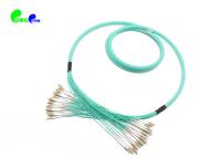 China 24F OM3 Fiber Optic Patch Cables LC UPC- LC UPC 50 / 125 Aqua LSZH Fiber Jumper with Straight breakout 2.0mm tail for sale