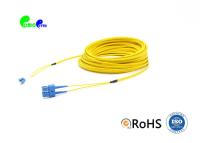 China Flat Duplex Fiber Optic Patch Cables LC UPC - SC UPC Single Mode 9 / 125 SM DX 10m LSZH Jumper for sale