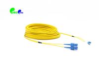 China Flat Duplex Fiber Optic Patch Cables LC UPC - SC UPC Single Mode 9 / 125 SM DX 10m LSZH Jumper for sale