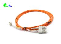 China 3M  LC PC- SC PC Fiber Optic Patch Cord 50/125 OM2 Duplex 2.0mm LSZH Cable  Orange for sale