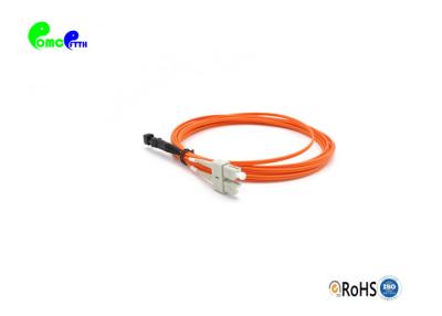 China OM2 3M Duplex SC PC- MTRJ PC 50/125 Fiber Optic Patch Cables LSZH 2.0mm Orange ZipCord Optical Patch Cord for sale