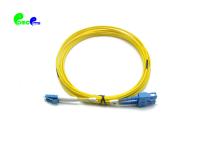 China 10M LC UPC to SC UPC Single Mode Fiber Patch Cable Duplex LSZH Yellow Zipcord Patch Cord for sale