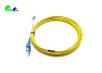 China 10M LC UPC to SC UPC Single Mode Fiber Patch Cable Duplex LSZH Yellow Zipcord Patch Cord for sale