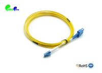 China 10M LC UPC to SC UPC Single Mode Fiber Patch Cable Duplex LSZH Yellow Zipcord Patch Cord for sale