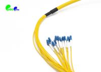 China 12F breakout  2.0mm LC UPC to LC UPC Fiber Optic Patch Cable  SM 9 /125 Yellow LSZH for Vertical wiring between floors for sale