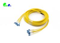 China 12F breakout  2.0mm LC UPC to LC UPC Fiber Optic Patch Cable  SM 9 /125 Yellow LSZH for Vertical wiring between floors for sale