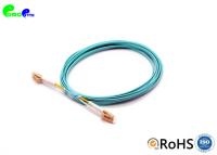 China OM4 Fiber Patch Cable LC - LC  50 / 125μm 2.0mm Zipcord Duplex  2m LSZH Aqua Blue for sale