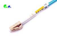 China OM4 Fiber Patch Cable LC - LC  50 / 125μm 2.0mm Zipcord Duplex  2m LSZH Aqua Blue for sale
