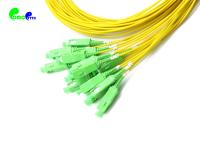 China 16 Cores Fiber Optic Patch Cord SC APC to SC APC SM Breakout 2.0mm LSZH Yellow Jacket for sale