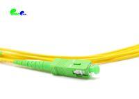 China 2.0mm G657A Simplex Fiber SC APC to SC APC Optical Patch Cord LSZH With Yellow Color for sale
