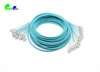China OM3 24F Fiber Optic Cable Patch Cord SC - SC  50 / 125μm OM3 aqua LSZH Breakout 2.0mm Tails for sale