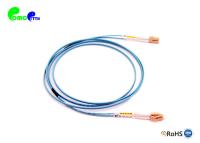 China OM3  Fiber Patch Cable LC / PC - LC / PC DX  2.0mm Bend insensitive OM3 50 / 125μm LSZH Aqua Optical Patch Cord for sale