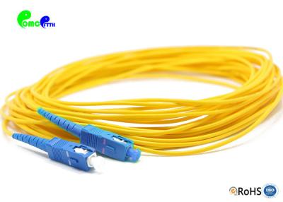 China Simplex 9 / 125μm 2.0mm SC UPC LSZH OS2 G657A1 Fiber Optic Patch Cord for sale