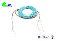 China OM3 24F Pre-terminted cable LC UPC - LC UPC OM3 50 /125um Mini Breakout Optical Patch Cord With Protect Tube for sale
