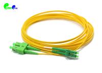 China Optical Fiber Patch Cable SC APC - LC APC OS2 9 / 125um G652D Duplex 2.0mm LSZH Yellow for sale
