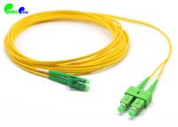 China Optical Fiber Patch Cable SC APC - LC APC OS2 9 / 125um G652D Duplex 2.0mm LSZH Yellow for sale