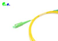 China 1.2mm Simplex 9 / 125μm LC APC - SC APC Fiber Optic Patch Cord OS2 G652D LSZH Yellow for sale
