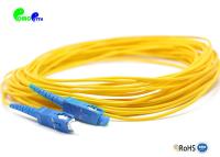 China 9 /125μm Simplex 10M 2.0mm SC UPC - SC UPC Fibre Optic Patch Cable G657A1 LSZH Yellow For CATV And CCTC Application for sale