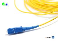 China 9 /125μm Simplex 10M 2.0mm SC UPC - SC UPC Fibre Optic Patch Cable G657A1 LSZH Yellow For CATV And CCTC Application for sale