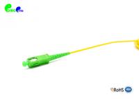 China IEC Grade B SC APC 9 / 125μm Simplex 2.0mm Fiber Optic Patch Cord 10M G657A2 LSZH Yellow for sale