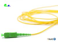 China IEC Grade B SC APC 9 / 125μm Simplex 2.0mm Fiber Optic Patch Cord 10M G657A2 LSZH Yellow for sale