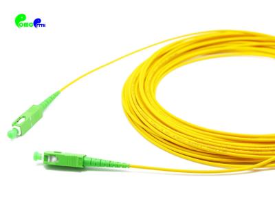 China IEC Grade B SC APC 9 / 125μm Simplex 2.0mm Fiber Optic Patch Cord 10M G657A2 LSZH Yellow for sale