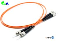 China OM2 50 / 125μm ST - ST Fibre Optic Patch Cable  Duplex 2.0mm 10M PVC Orange for sale
