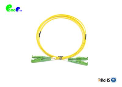 China E2000 APC - E2000 APC Optical Patch Cord OS2 G657A2 9 / 125μm 2.0mm Duplex LSZH Yellow Cable for sale