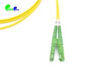 China E2000 APC - E2000 APC Optical Patch Cord OS2 G657A2 9 / 125μm 2.0mm Duplex LSZH Yellow Cable for sale