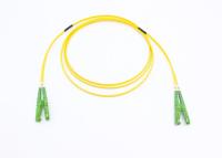 China E2000 APC - E2000 APC Optical Patch Cord OS2 G657A2 9 / 125μm 2.0mm Duplex LSZH Yellow Cable for sale