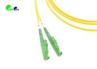 China E2000 APC - E2000 APC Optical Patch Cord OS2 G657A2 9 / 125μm 2.0mm Duplex LSZH Yellow Cable for sale