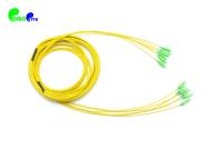 China 6cores Pre - Terminated SC APC Fiber Optic Patch Cables SM OS2 BIF G657A2 Breakout 2.0mm Tail for sale