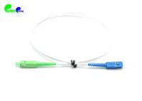 China SC APC - SC UPC Fiber Optic Patch Cables Simplex 3.0mm 1m  OS2 G657B3 white LSZH Jacket for FTTH Drop cabling for sale