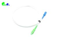 China SC APC - SC UPC Fiber Optic Patch Cables Simplex 3.0mm 1m  OS2 G657B3 white LSZH Jacket for FTTH Drop cabling for sale