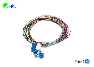 China LC SM Fiber pigtail set 12F 12Colors-Coded 900μm 1.5M LSZH 12pcs a set Easy to strip IEC Grade B for sale