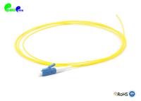 China 900um Simplex LC UPC Optical Fiber Pigtail Loose buffer easy to strip With 2M LSZH Yellow for sale