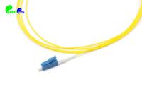 China 900um Simplex LC UPC Optical Fiber Pigtail Loose buffer easy to strip With 2M LSZH Yellow for sale
